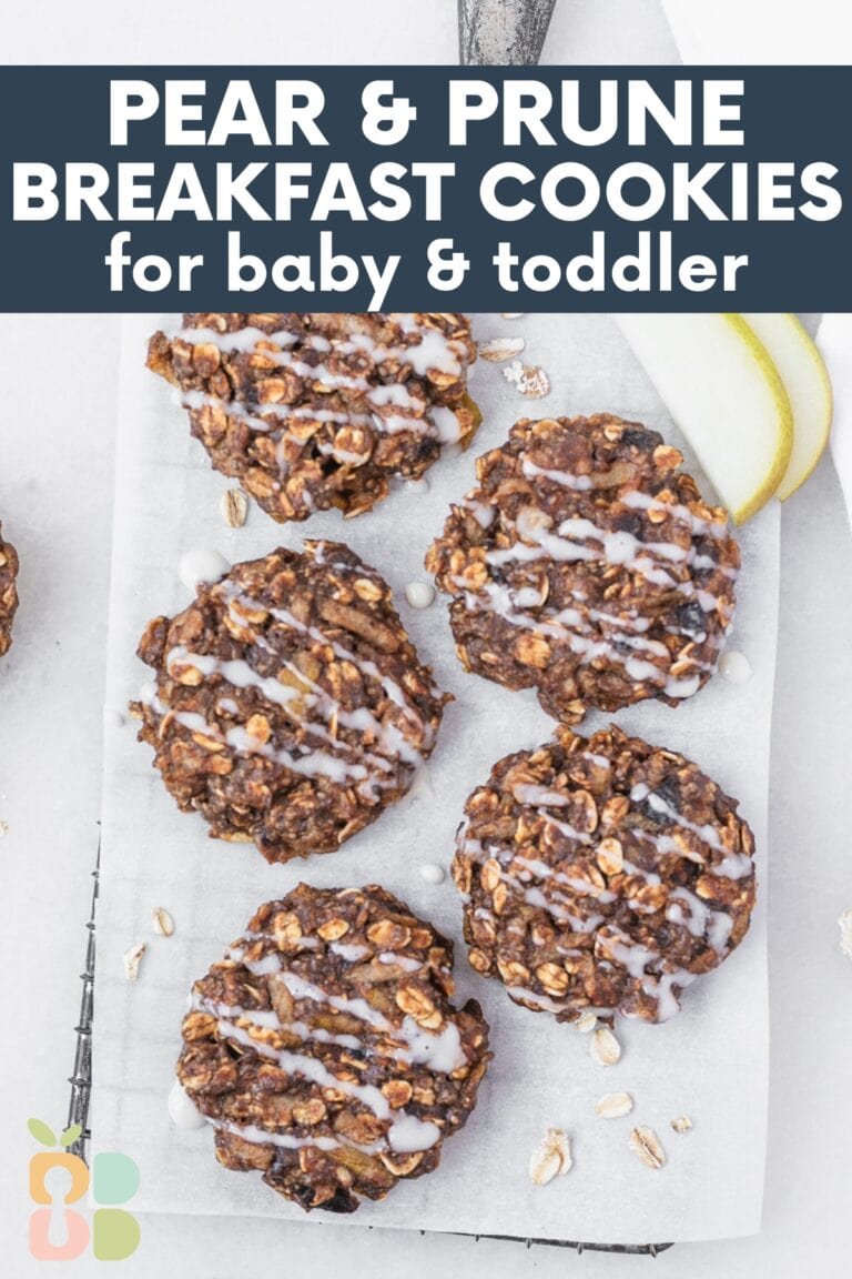 Pear Prune Oatmeal Breakfast Cookies for Baby & Toddler - Baby Led Bliss