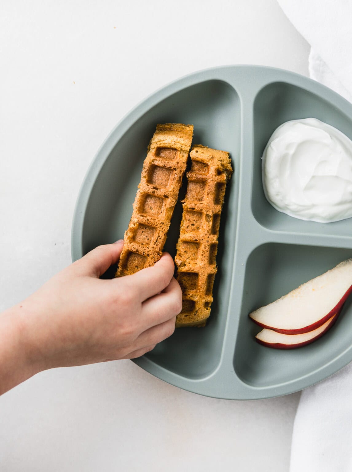 Whole Wheat Pumpkin Waffles for Baby & Toddler - Baby Led Bliss