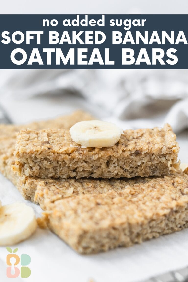Soft Baked Banana Oatmeal Bars for Baby and Toddler - Baby Led Bliss