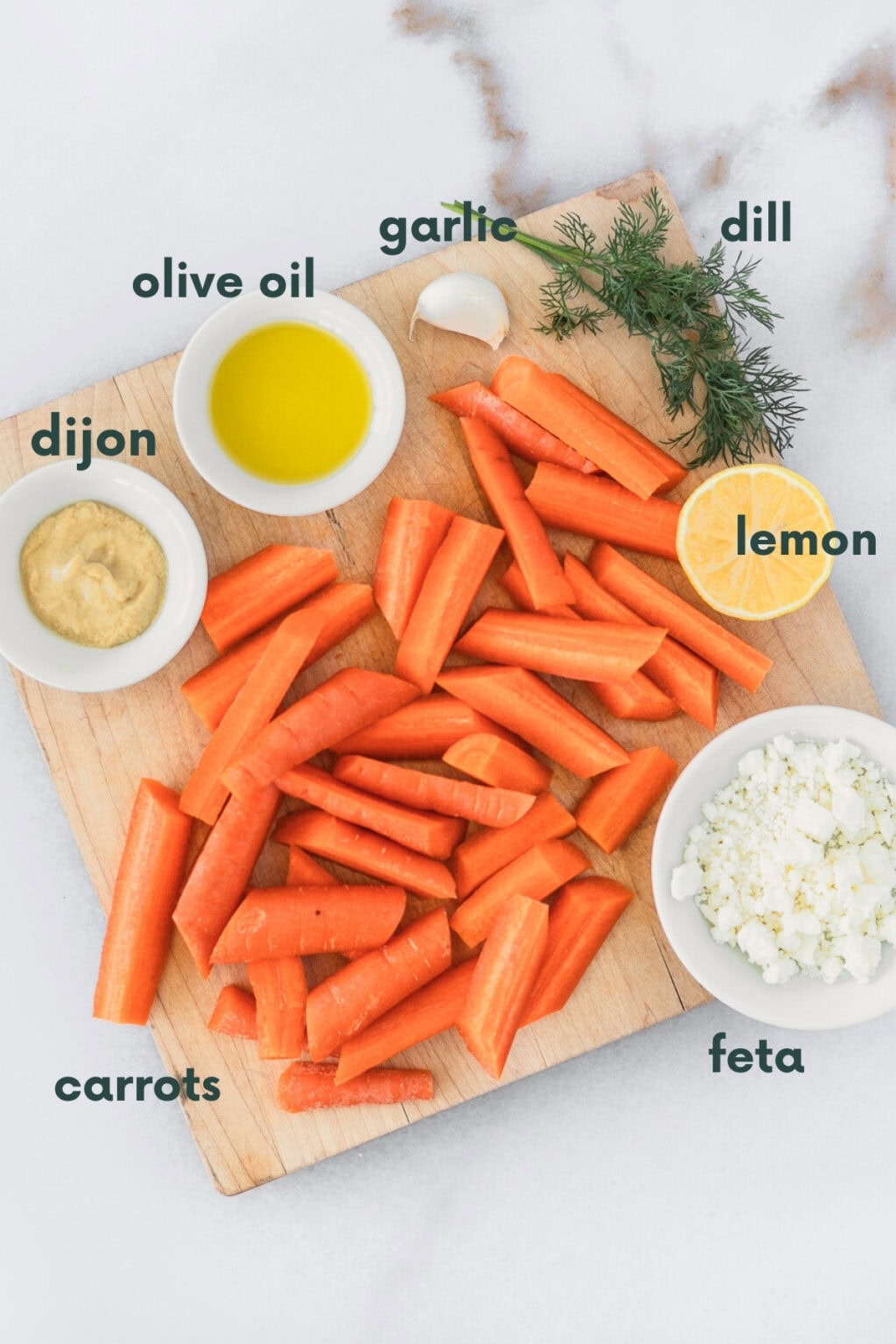 Dijon Roasted Carrots with Dill and Feta - Baby Led Bliss